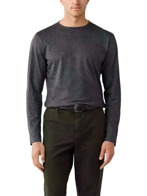 HACKETT LONDON Long-sleeve Pima Cotton T-shirt - Grey