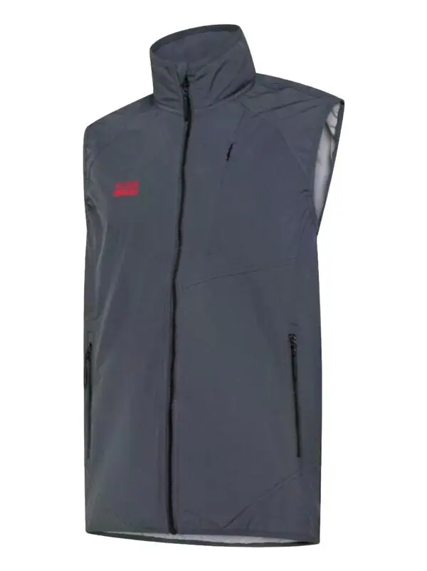 AESSE Rio Logo-print Zip-up Gilet - Grey