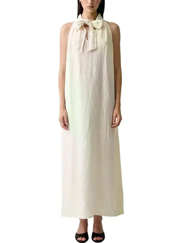 VICOLO Halterneck Maxi Dress - Neutrals