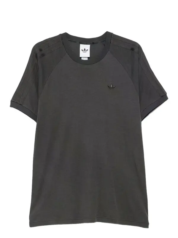 Adidas Raglan-sleeve Logo-patch T-shirt - Grey