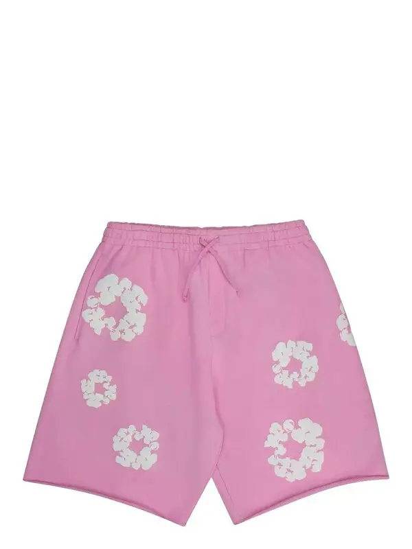 DENIM TEARS Cotton Wreath Track Shorts - Pink