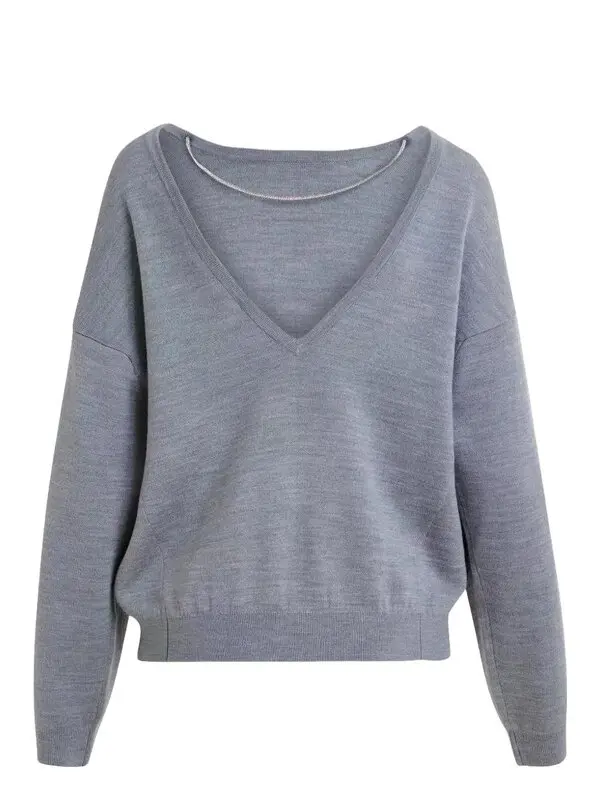 Essentiel Antwerp Chain-detail Sweater - Grey