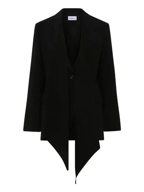 Marella Scarf-detail Blazer - Black
