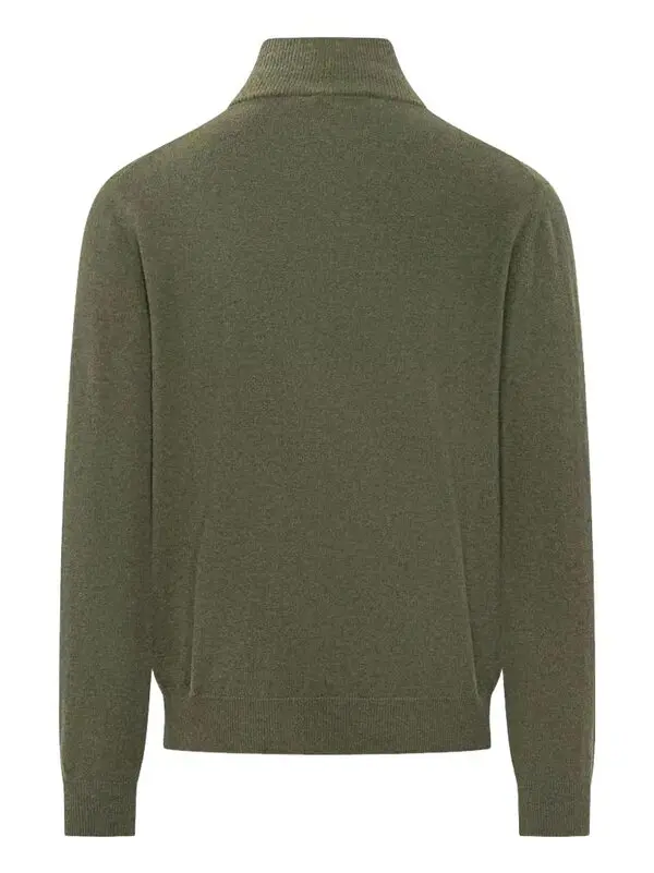 Malo Quarter-zip Cashmere Sweater - Green