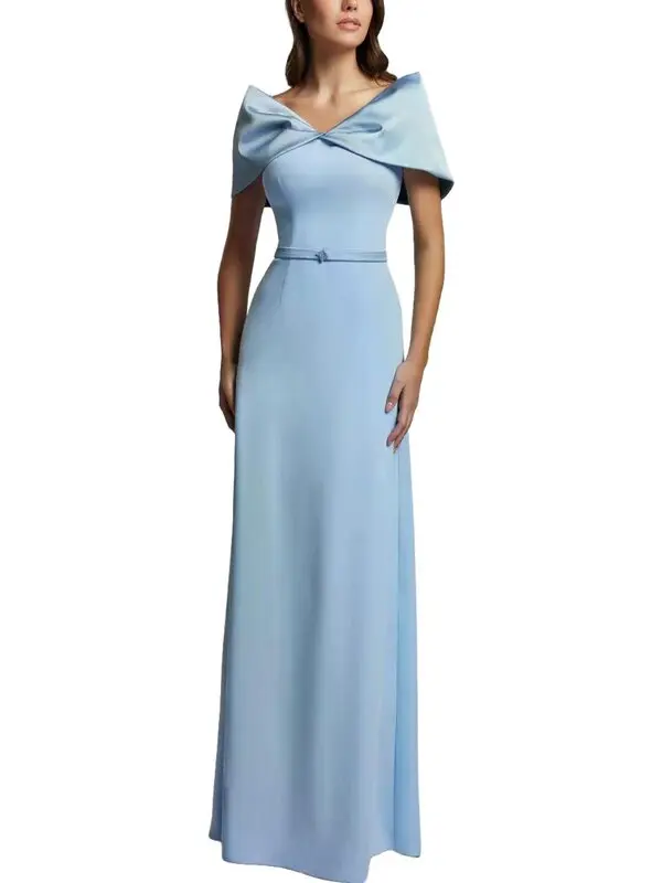 CRISTALLINI Pacific Belted Fluid Maxi Dress - Blue