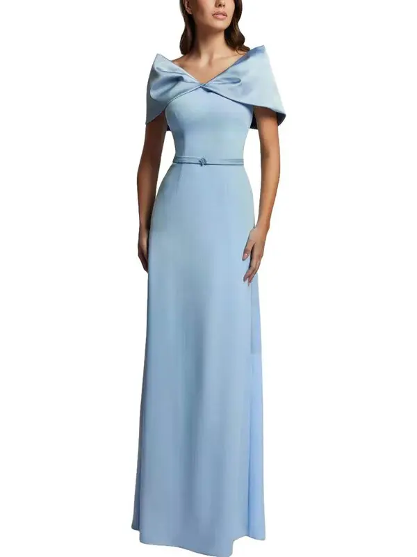 CRISTALLINI Pacific Belted Fluid Maxi Dress - Blue
