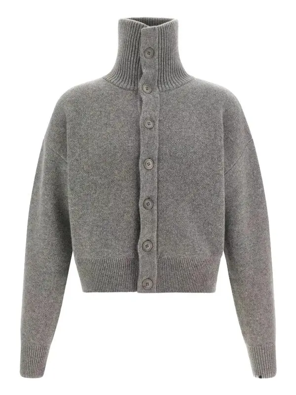 Extreme Cashmere Clement Cropped Cashmere Cardigan - Grey