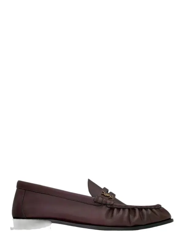 Saint Laurent Le Loafers In Smooth Leather - Red