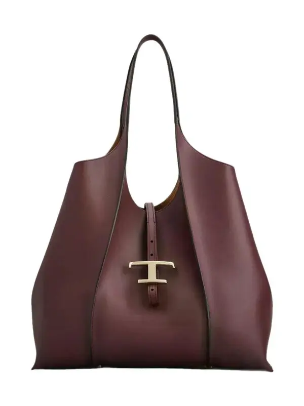 TOD'S Timeless Shopping Bag In Leather Medium - Red