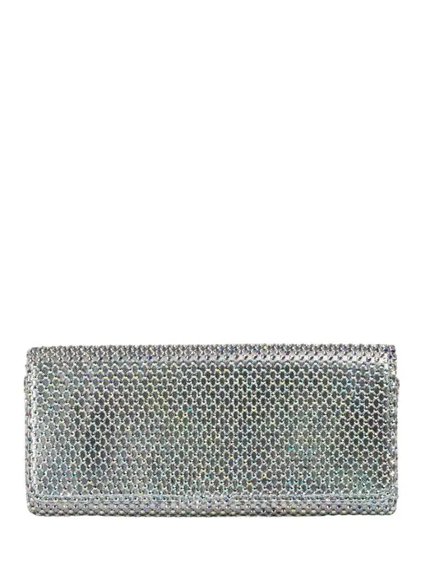 LE SILLA Gilda Crystal-embellished Clutch Bag - Silver