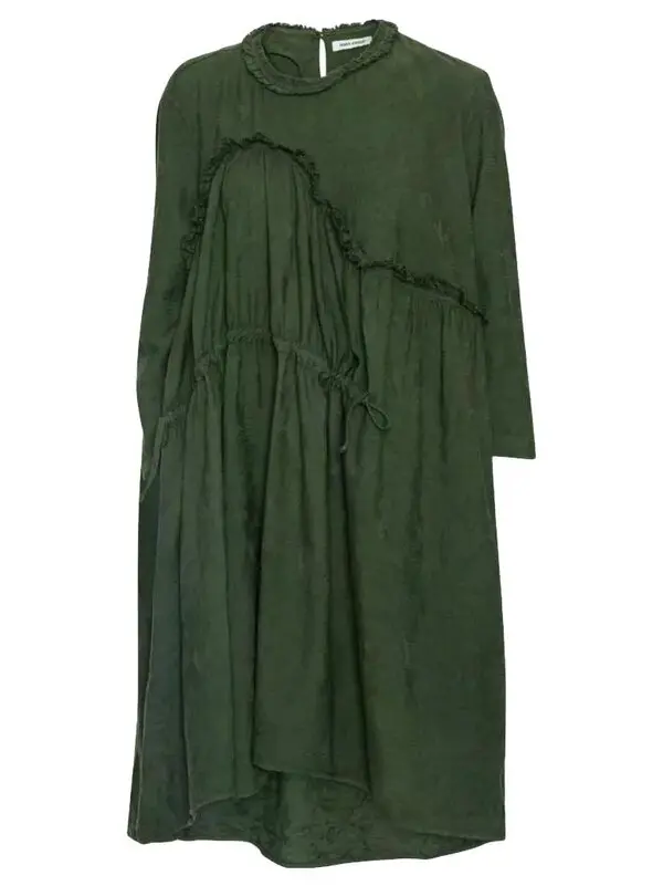 Henrik Vibskov Bon Chalant Gathered-panel Midi Dress - Green