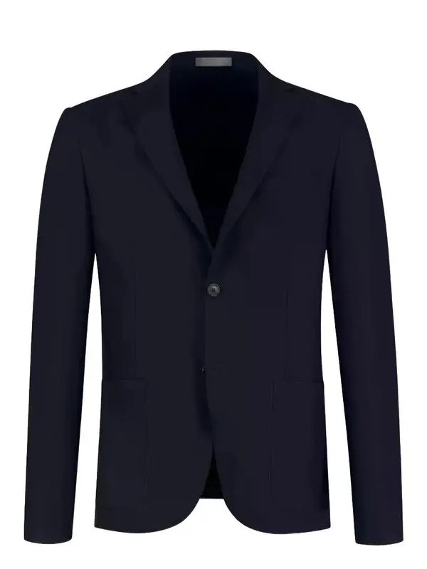 Corneliani Single-breasted Patch-pocket Blazer - Blue