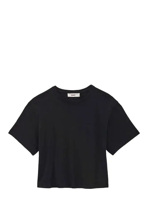 Ba&sh Slogan Print Cropped T-shirt - Blue