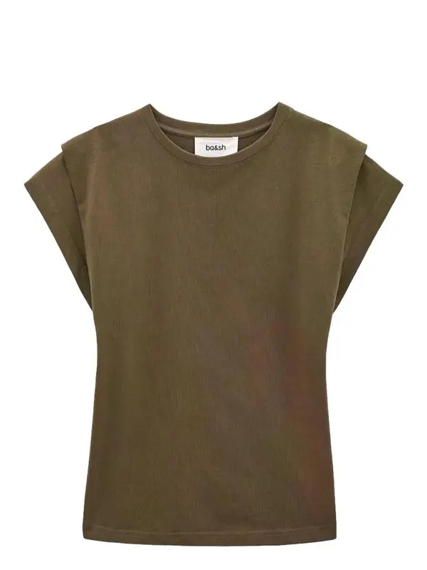Ba&sh Padded Shoulder T-shirt - Green