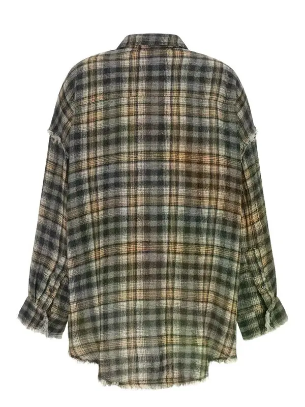 R13 Plaid Pattern Shirt - Grey