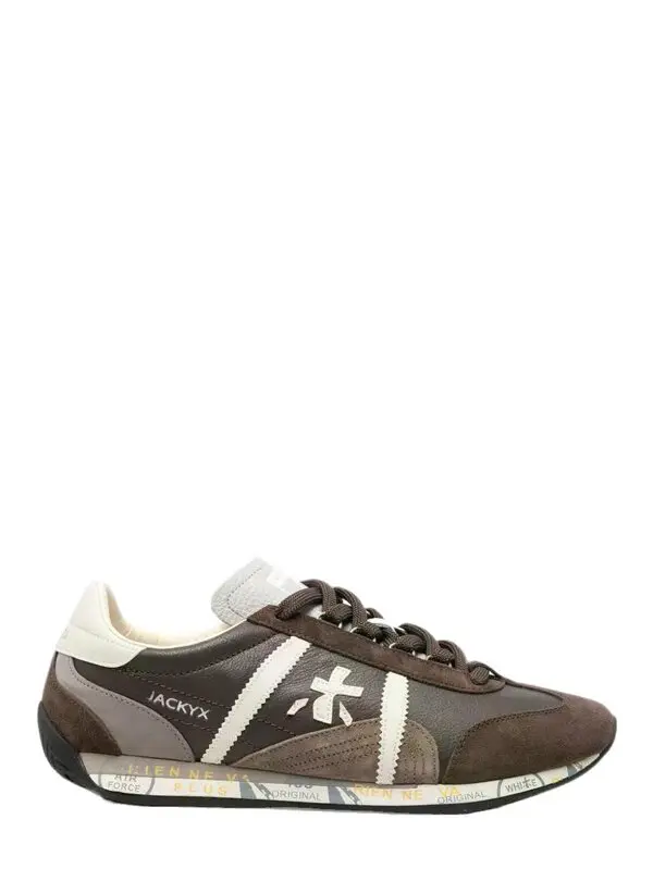 Premiata Jacky X Logo-patch Sneakers - Brown