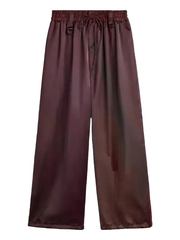 Y3 Satin Gradient 3-stripes Track Pants - Red