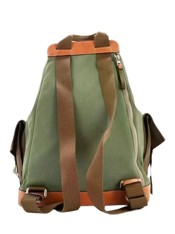 Loewe Convertible Canvas Backpack - Green