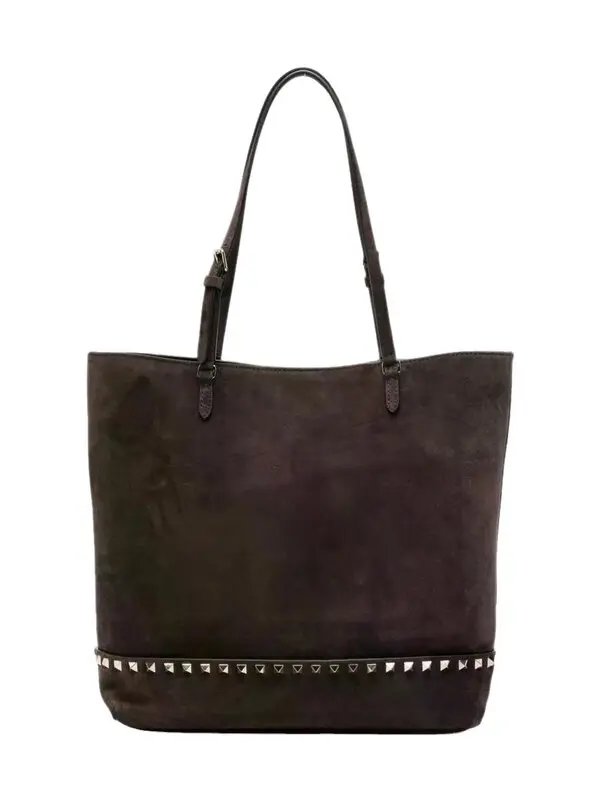 Valentino Garavani Rockstud Suede Tote Bag - Brown