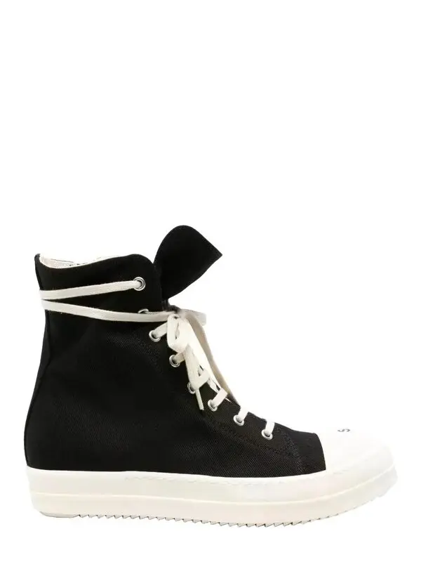Rick Owens High-top Canvas Sneakers - Black