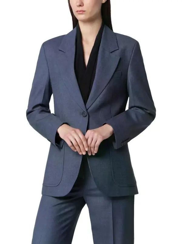 Victoria Beckham Katherine Single-breasted Jacket - Blue