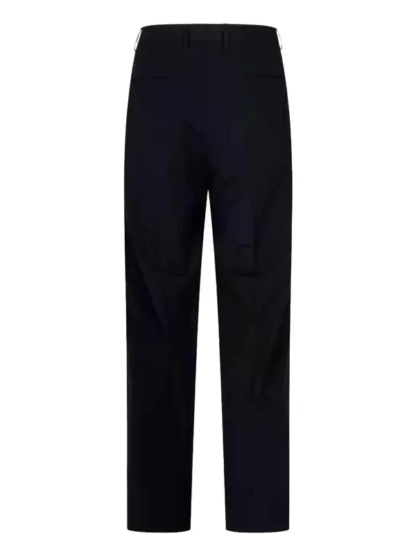 Tagliatore Navy Stretch Straight-leg Trousers - Blue