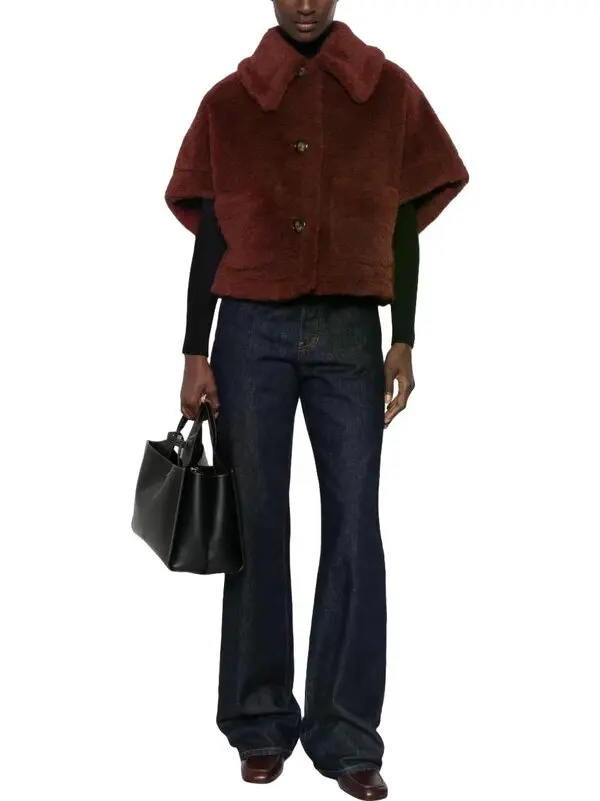Max Mara New Terzo Buttoned Cape - Brown