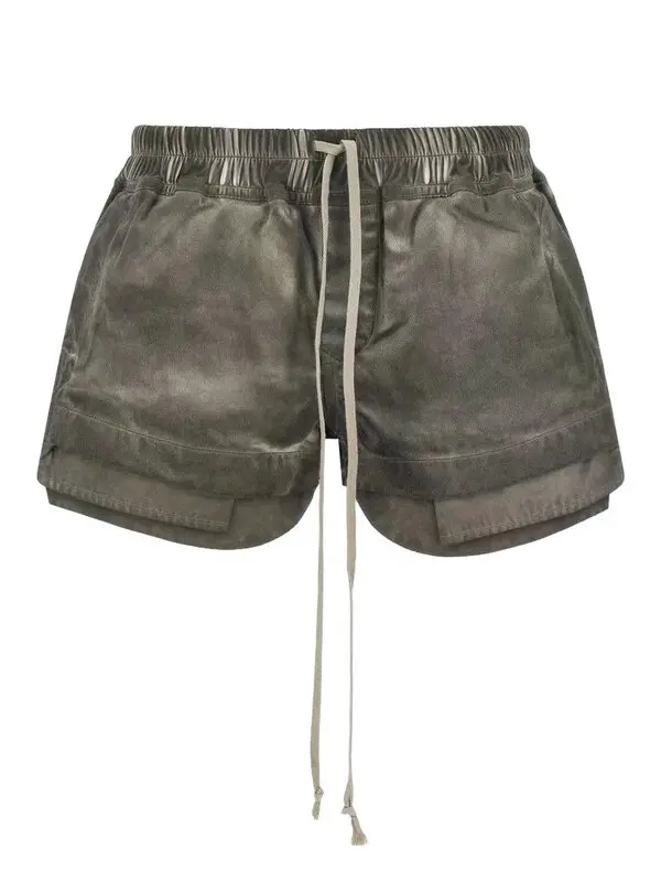 Rick Owens Fog Boxers Drawstring Shorts - Grey