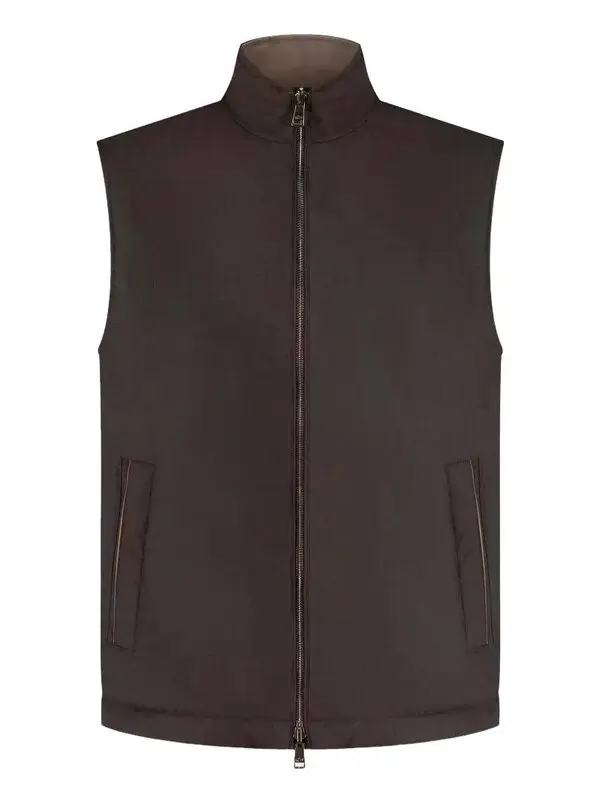 Paul & Shark Zip-up Gilet - Brown