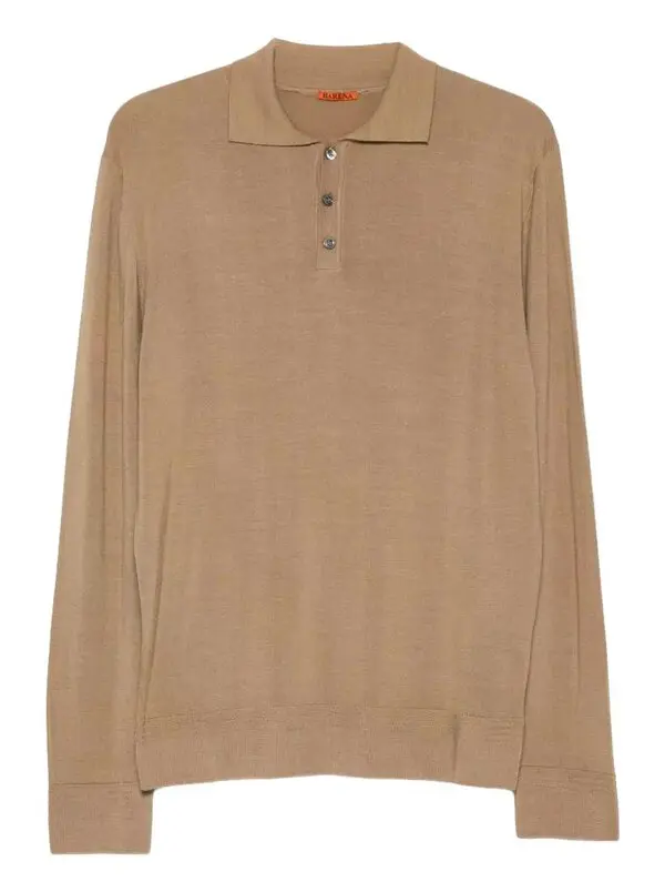 Barena Venezia Pevaron Long-sleeve Polo Shirt - Neutrals