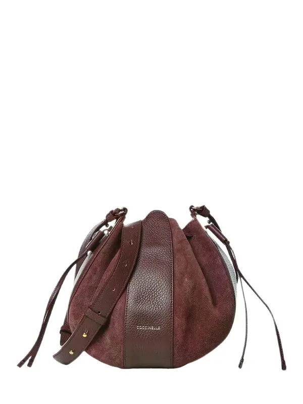 COCCINELLE Suede Leather Shoulder Bag - Brown