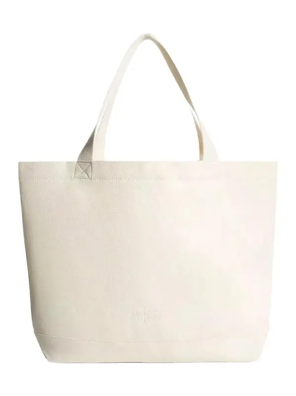 Maison Kitsuné Double Fox Head Tote Bag - White