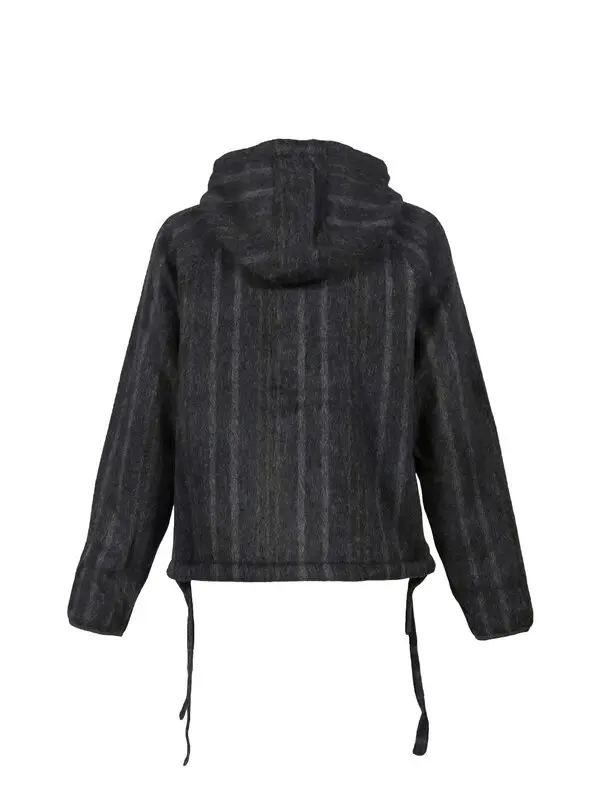 _J.L - A.L_ Mantra Stripe-pattern Hoodie - Grey
