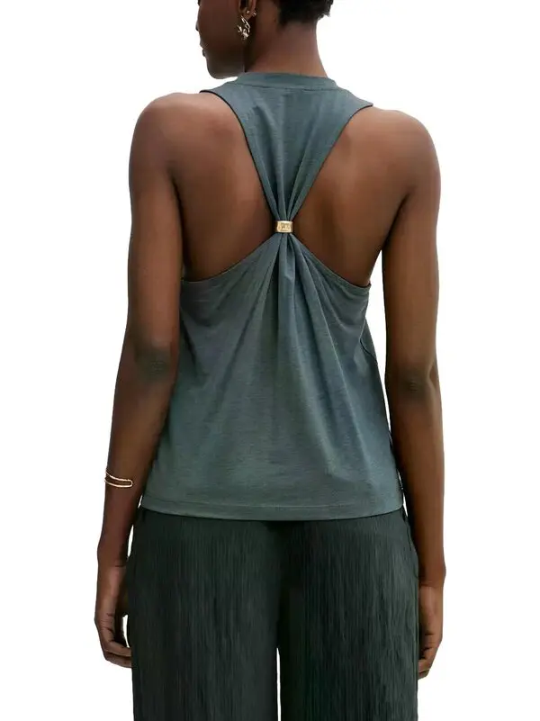 SESSUN Racerback Tank Top With Twisted Detail - Blue