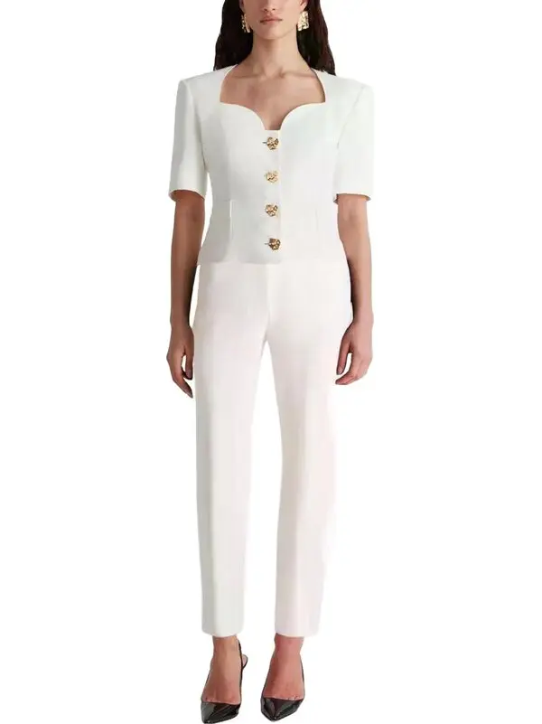 VIOLANTE NESSI Sculptural Heart-neck Top - Neutrals
