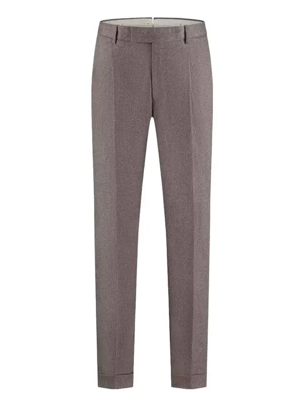 PT TORINO Tailored Trousers With Pressed Crease - Brown