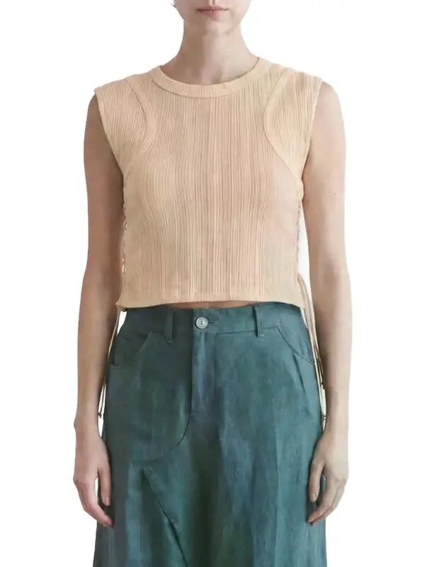 MULLER OF YOSHIOKUBO Ribbed Tank Top - Neutrals