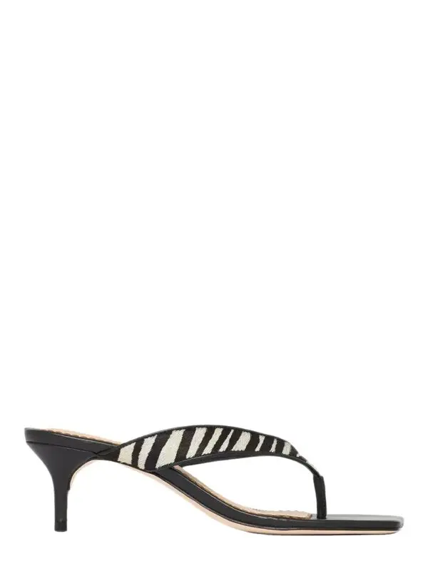 Cinq À Sept Frankie Zebra-pattern Sandals - Black