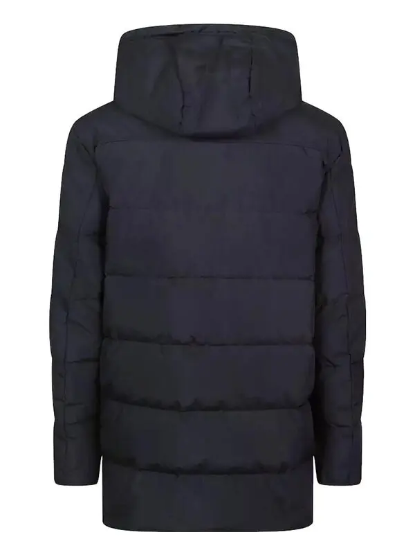 MOORER Hooded Padded Coat - Blue