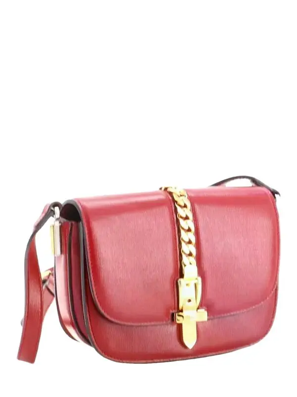 Gucci Sylvie 1969 Leather Mini Shoulder Bag - Red
