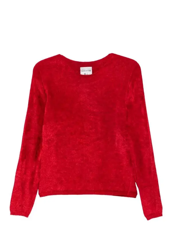 SEMICOUTURE Brushed Long-sleeve Knit Top - Red