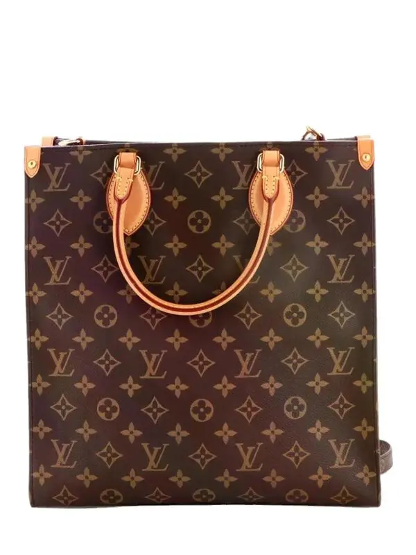 LOUIS VUITTON Sac Plat Nm Monogram Canvas Shoulder Bag - Brown
