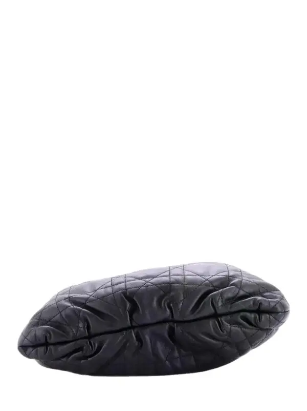 Dior Ammi Supple Bag Macrocannage Quilt Lambskin Large Bucket Bag - Black