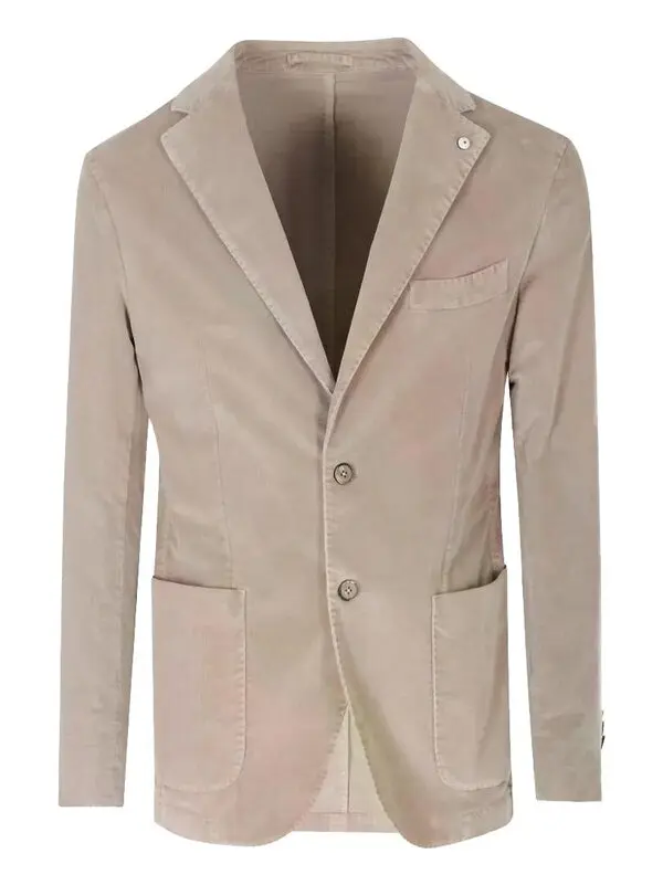L.B.M. 1911 Single-breasted Corduroy Blazer - Neutrals