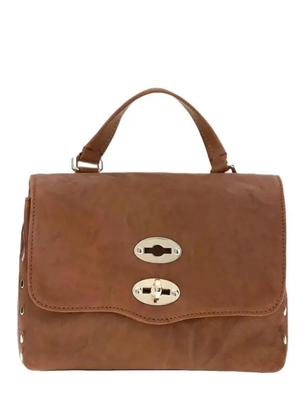 ZANELLATO Postina Stud-embellished Shoulder Bag - Brown
