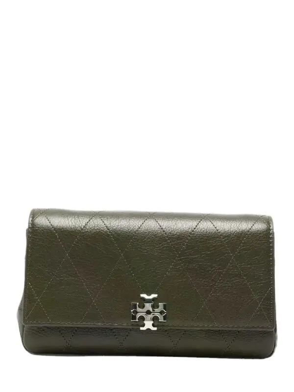 Tory Burch Charlie Quilted Clutch Bag - Green