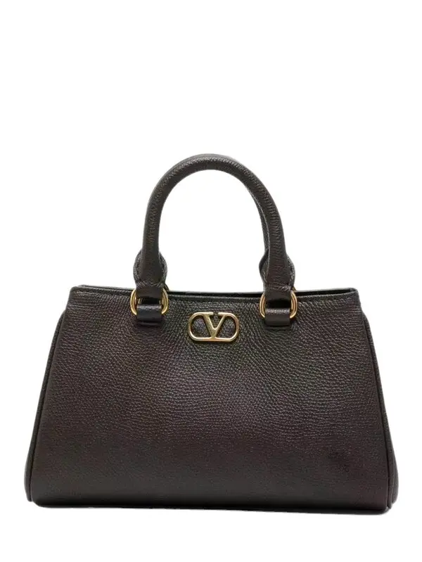 Valentino Garavani Leather Tote Bag - Brown