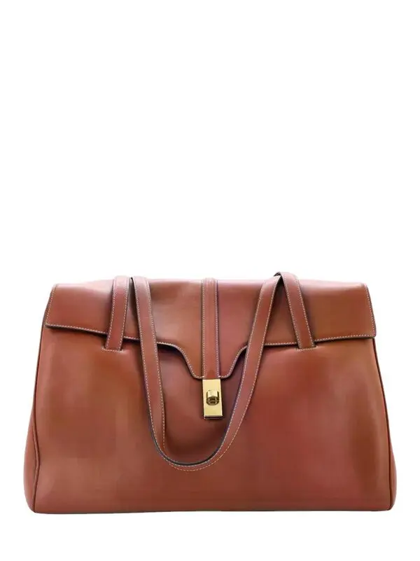 Celine Soft 16 Bag Smooth Calfskin Large Shoulder Bag - Brown