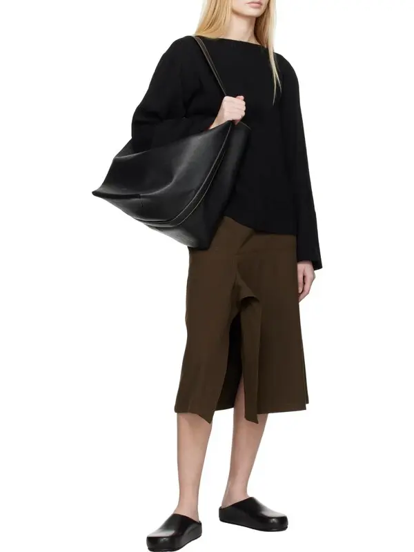 Studio Nicholson Eorsa Boat Neck Blouse - Black