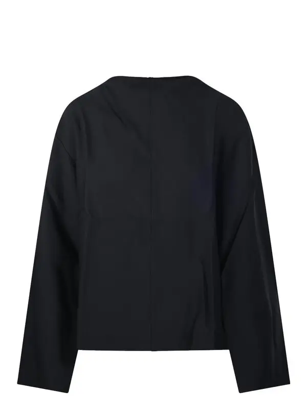 Studio Nicholson Eorsa Boat Neck Blouse - Black